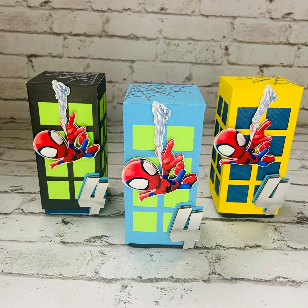 Spider-man Box, Birthday Box, Candy Box Party, Decoration Box Candy Bar ...