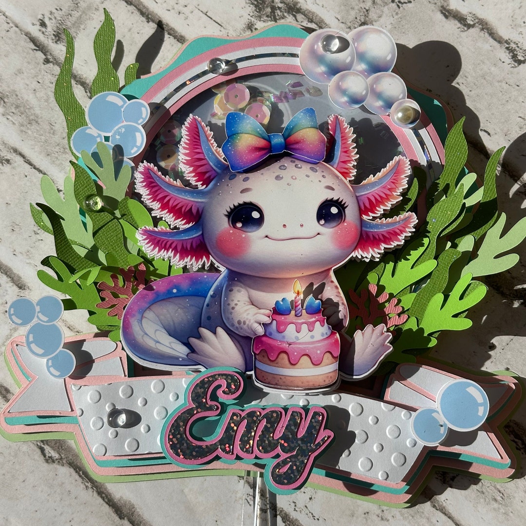 Axolotl Cake Topper, Axolotl Party Decorations, Axolotl Themed Party ...