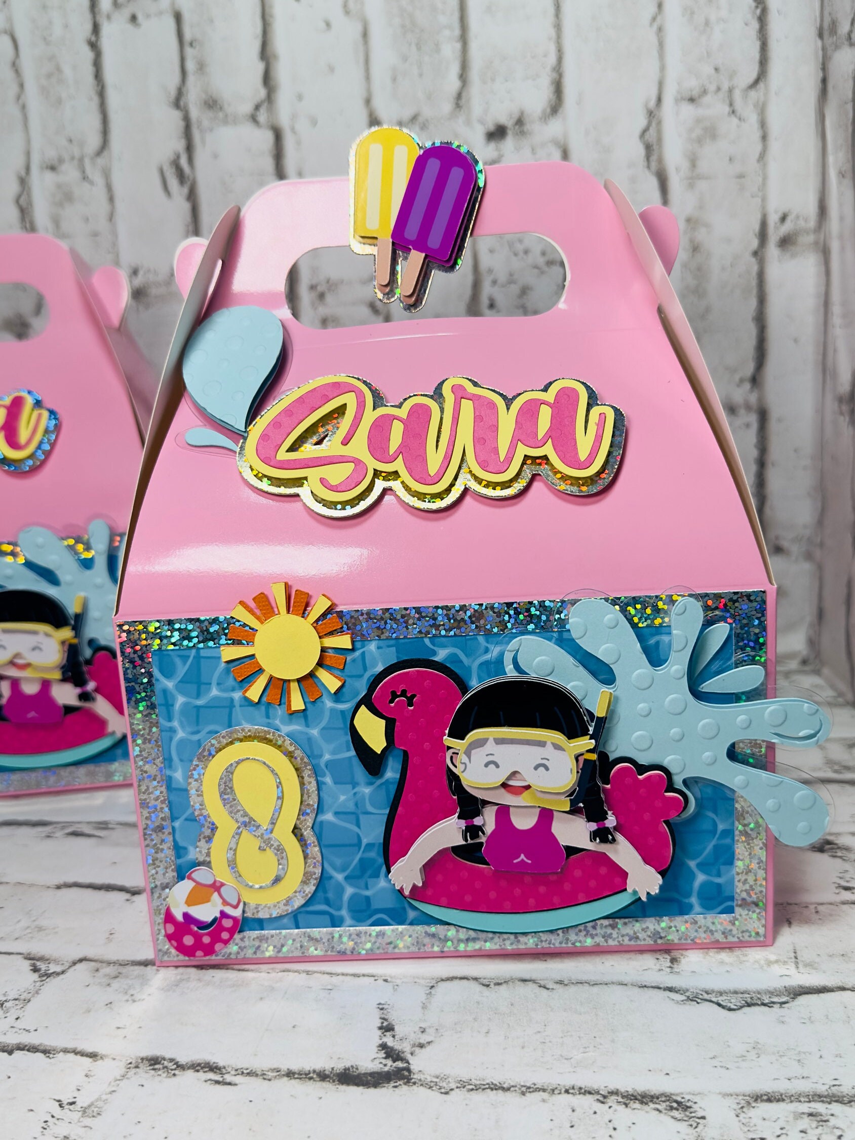 Pool Party Favor Boxes, Swimming Party, Summer, Pool Birthday Party ...