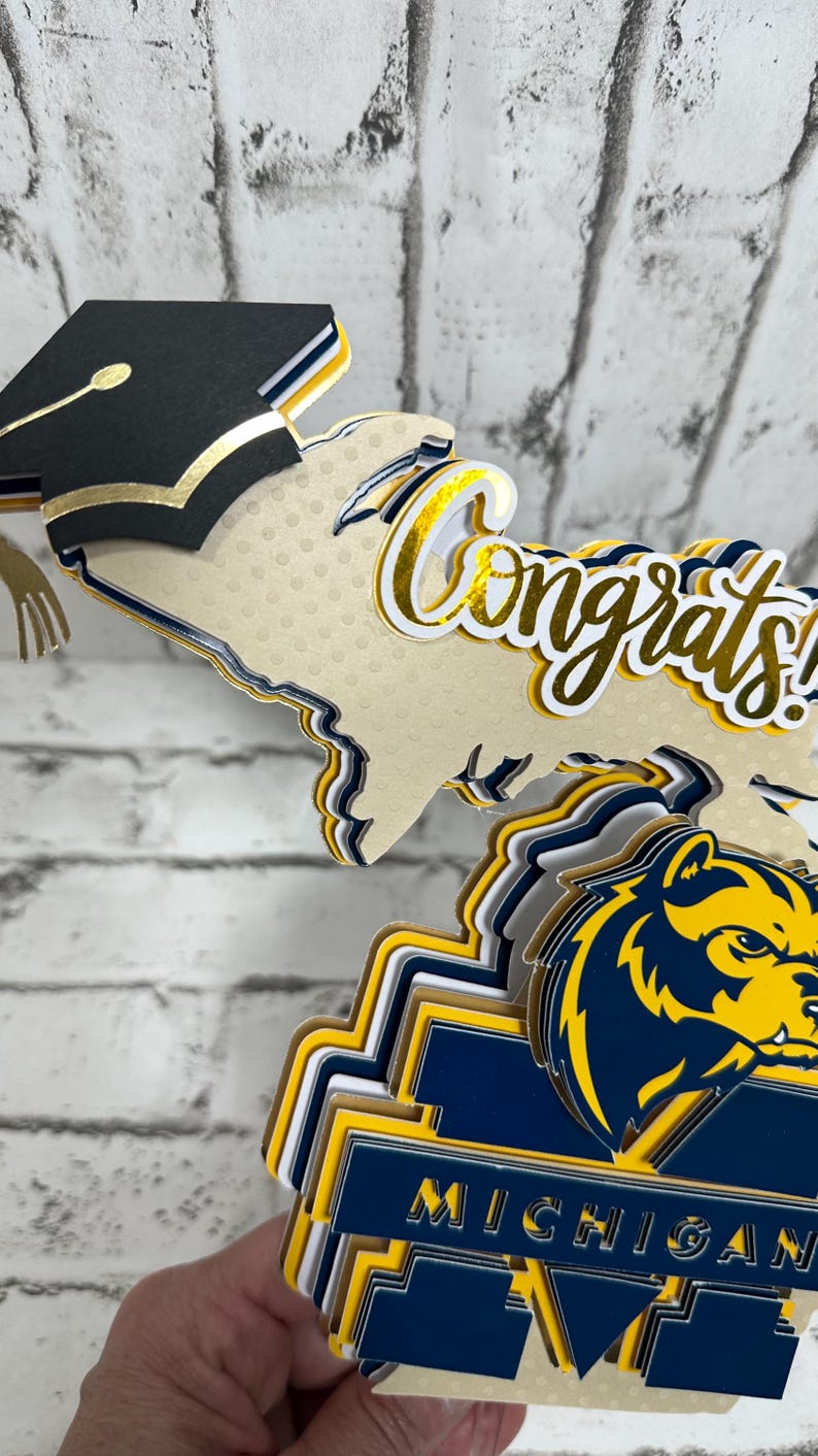 University of Michigan Cake Topper. Graduation Cake Topper. Class of ...