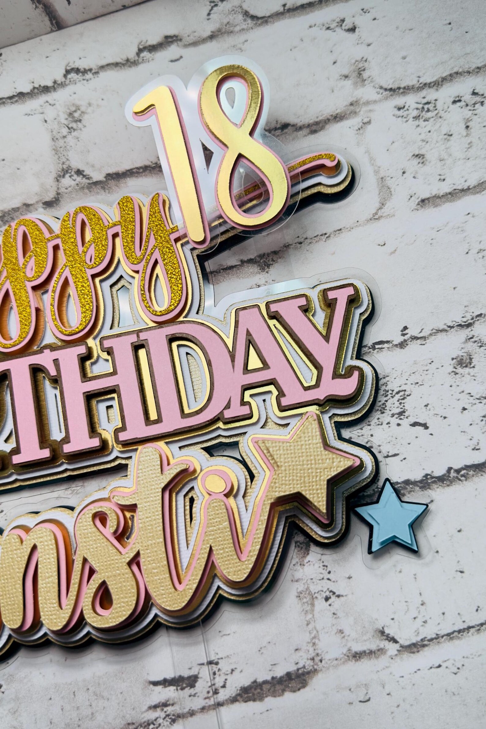 Custom Happy Birthday Cake Topper, Custom Name Cake Topper, Custom ...