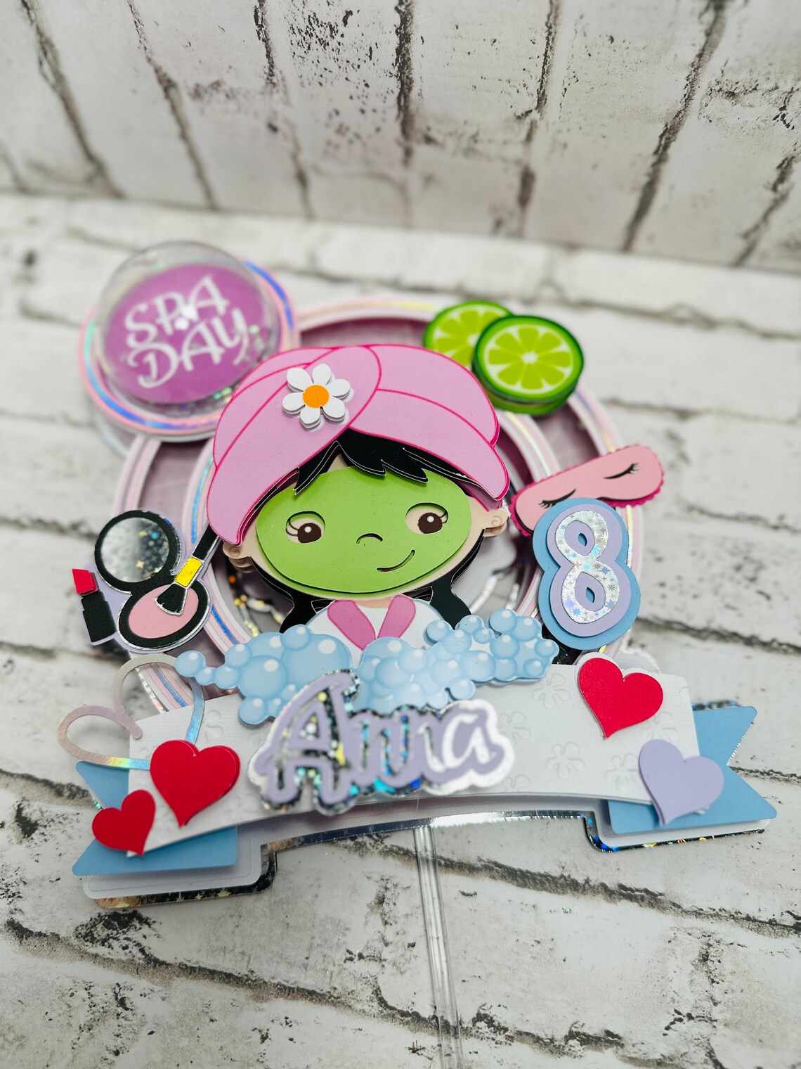 Spa Birthday Party Cake Topper, Spa Cake Topper, Spa Party, Girls Spa ...