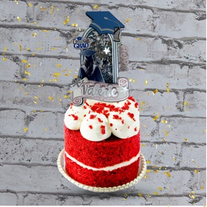 Graduation Shaker Cake Topper, Graduation Cake Topper, Personalized ...