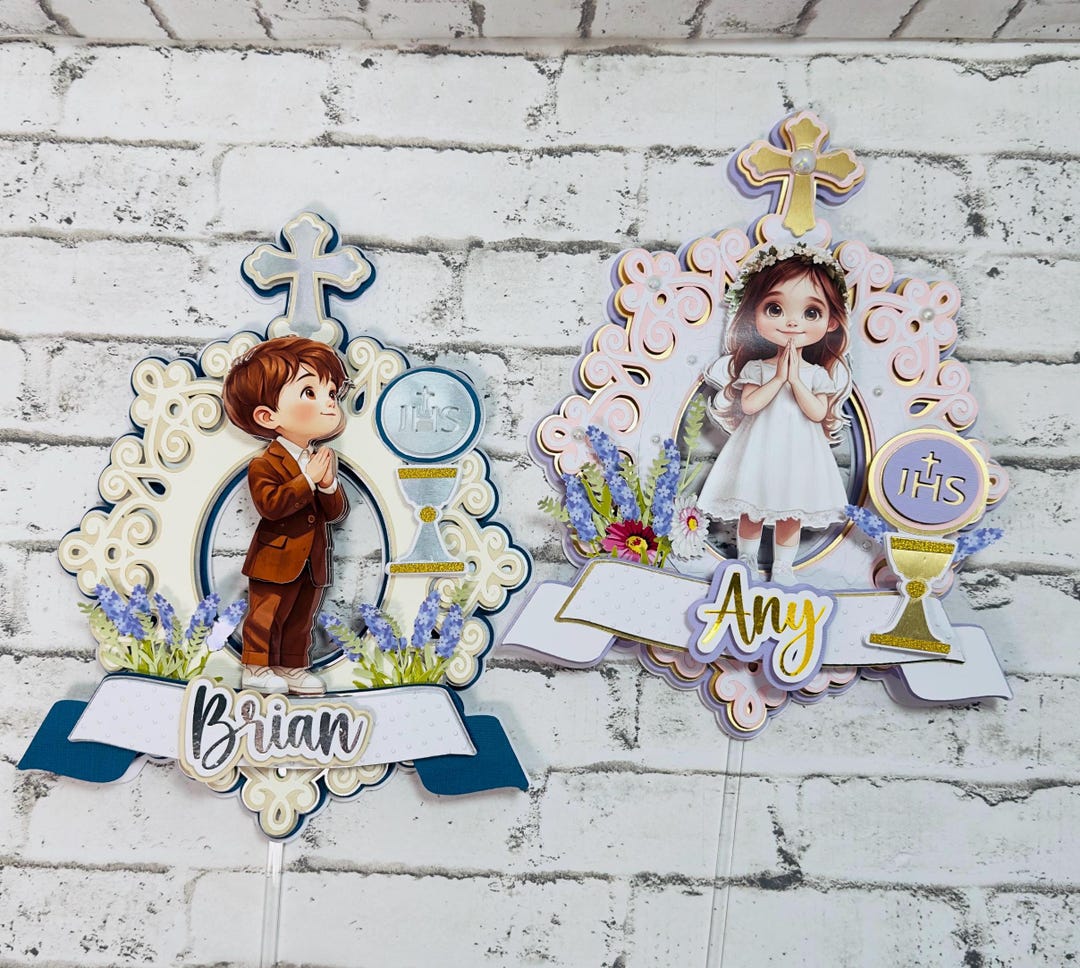 First Communion Cake Topper, First Holy Communion, First Communion ...