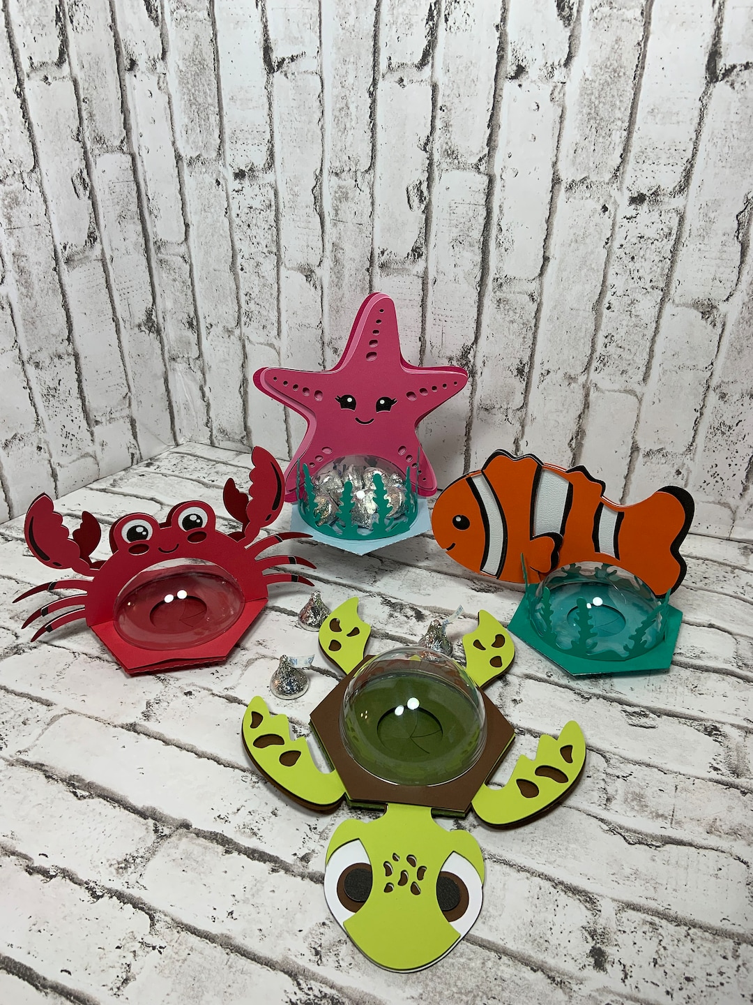 Sea Animals, Starfish Candy Holder, Turtle, Crab, Fish, Dome Chocolate ...