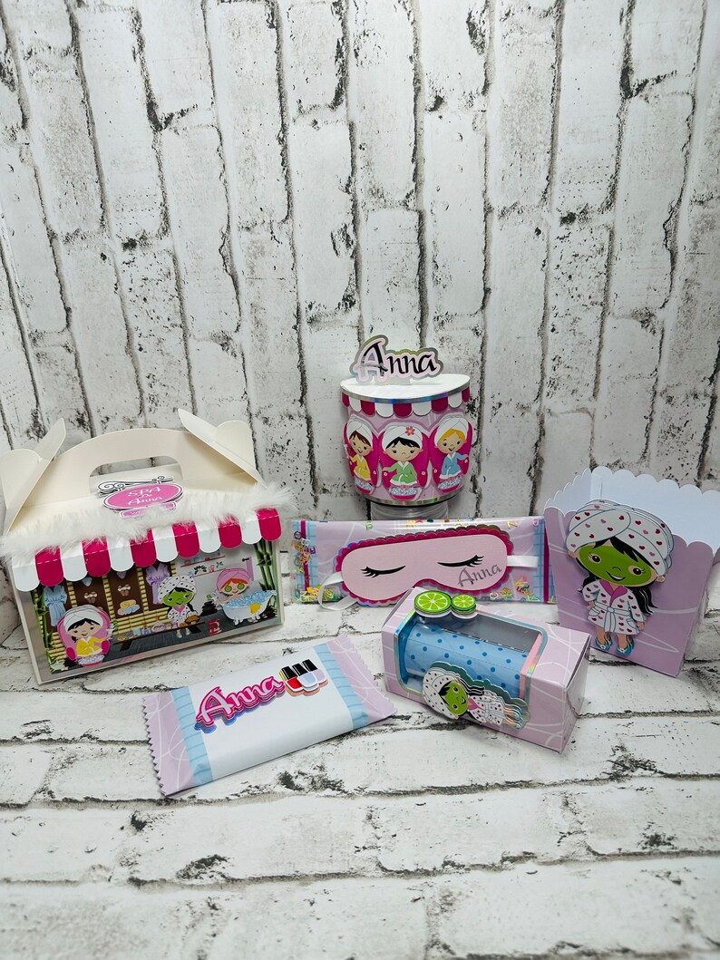 Spa Birthday Party Cake Topper, Spa Cake Topper, Spa Party, Girls Spa ...