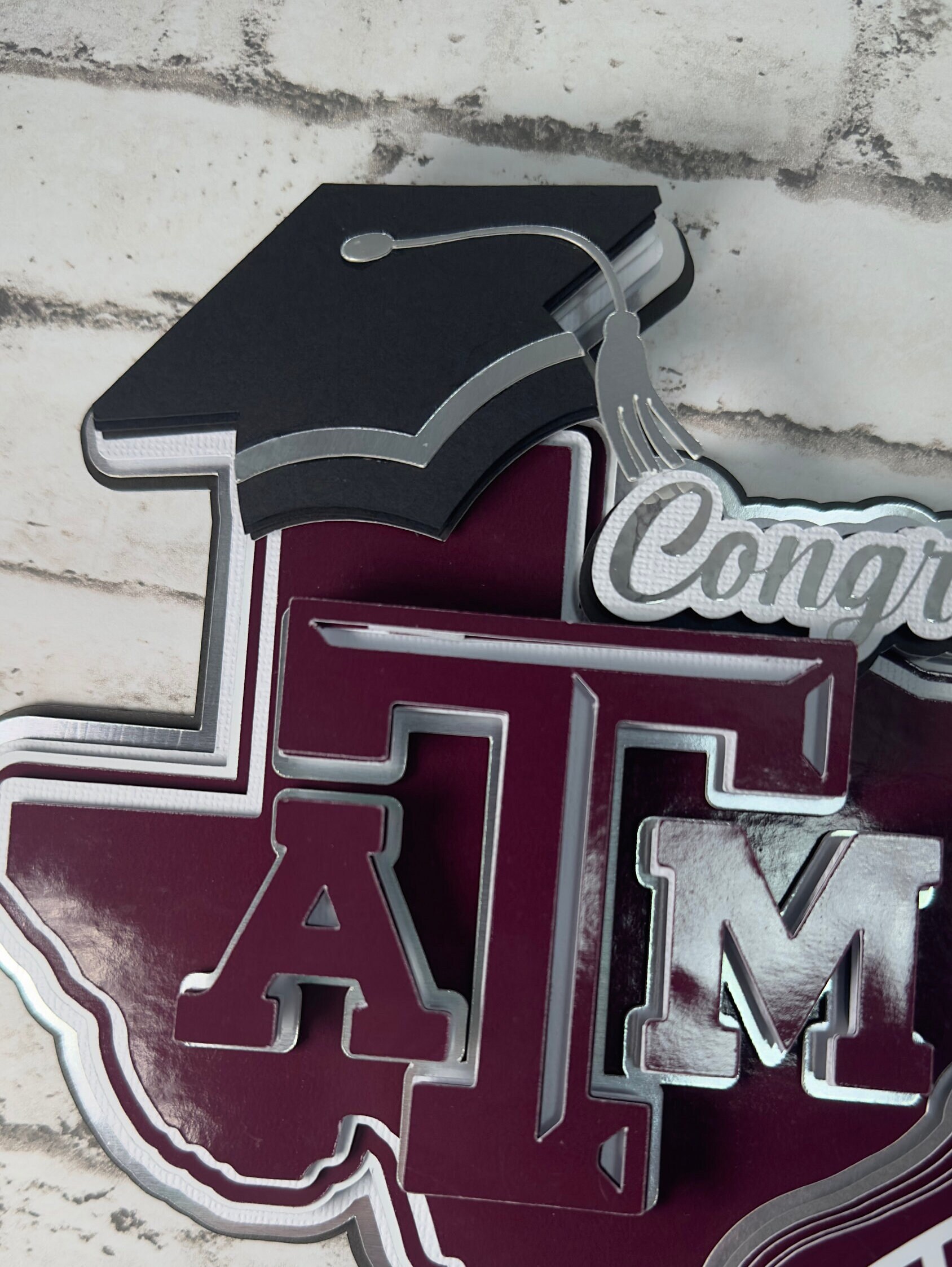 Texas ATM University Cake Topper, Graduation Cake Topper, Class of 2024 ...