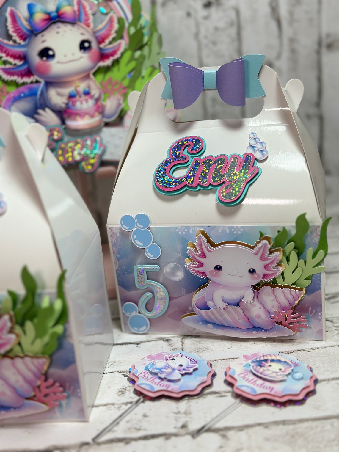 Axolotl Party Favors, Axolotl Favor Boxes, Axolotl Birthday Party ...