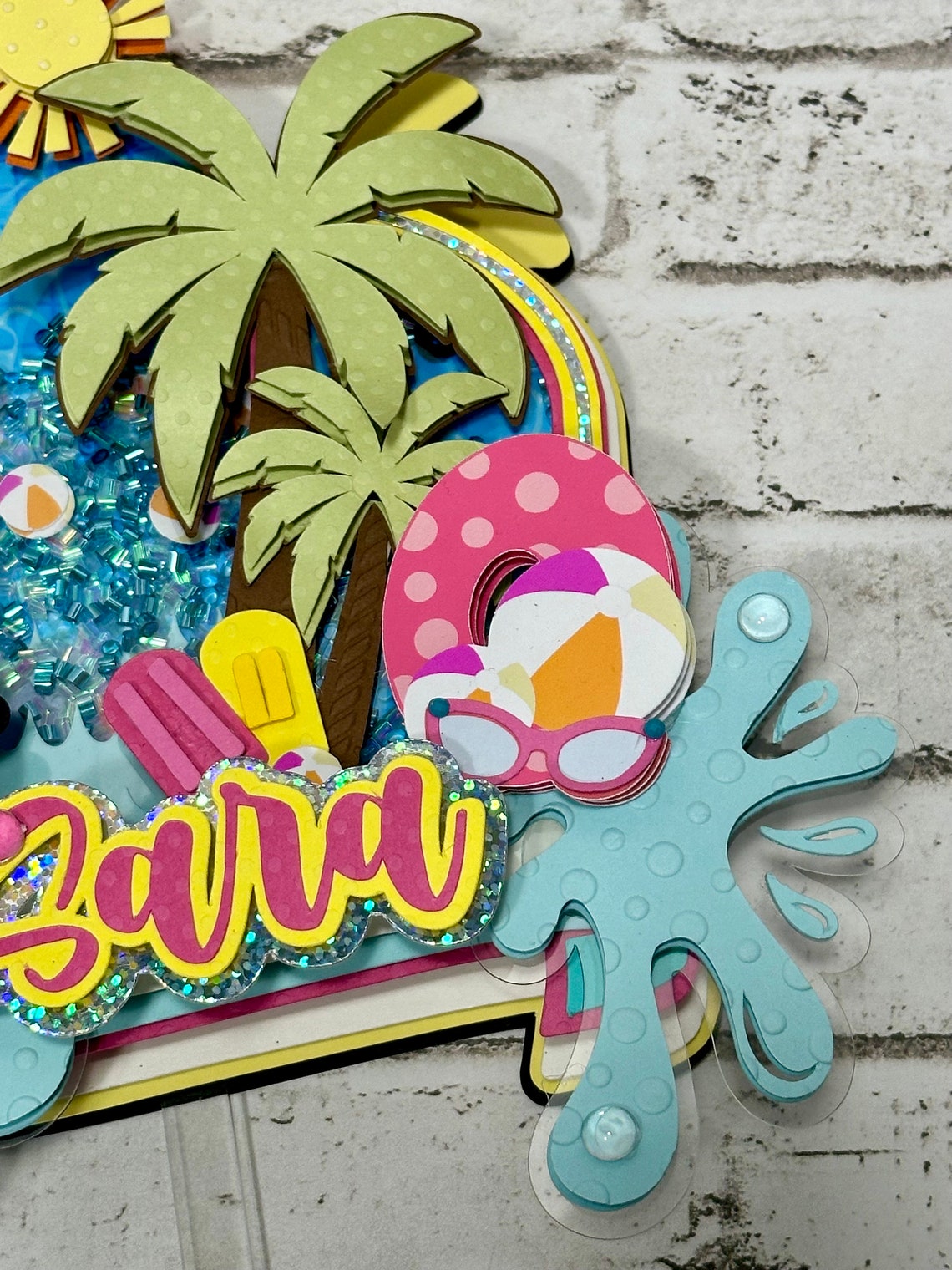 Pool Party Cake Topper, Girl's Party, Cake Topper Decoration, Pool ...