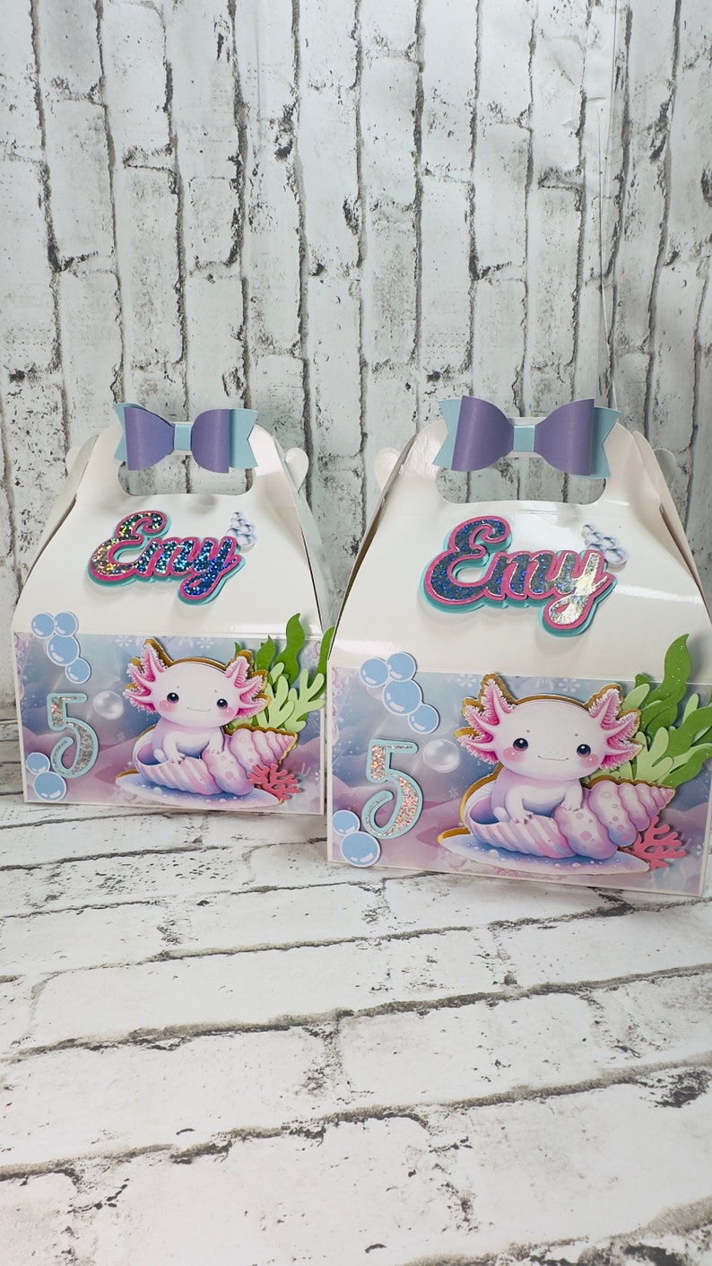 Axolotl Party Favors, Axolotl Favor Boxes, Axolotl Birthday Party ...