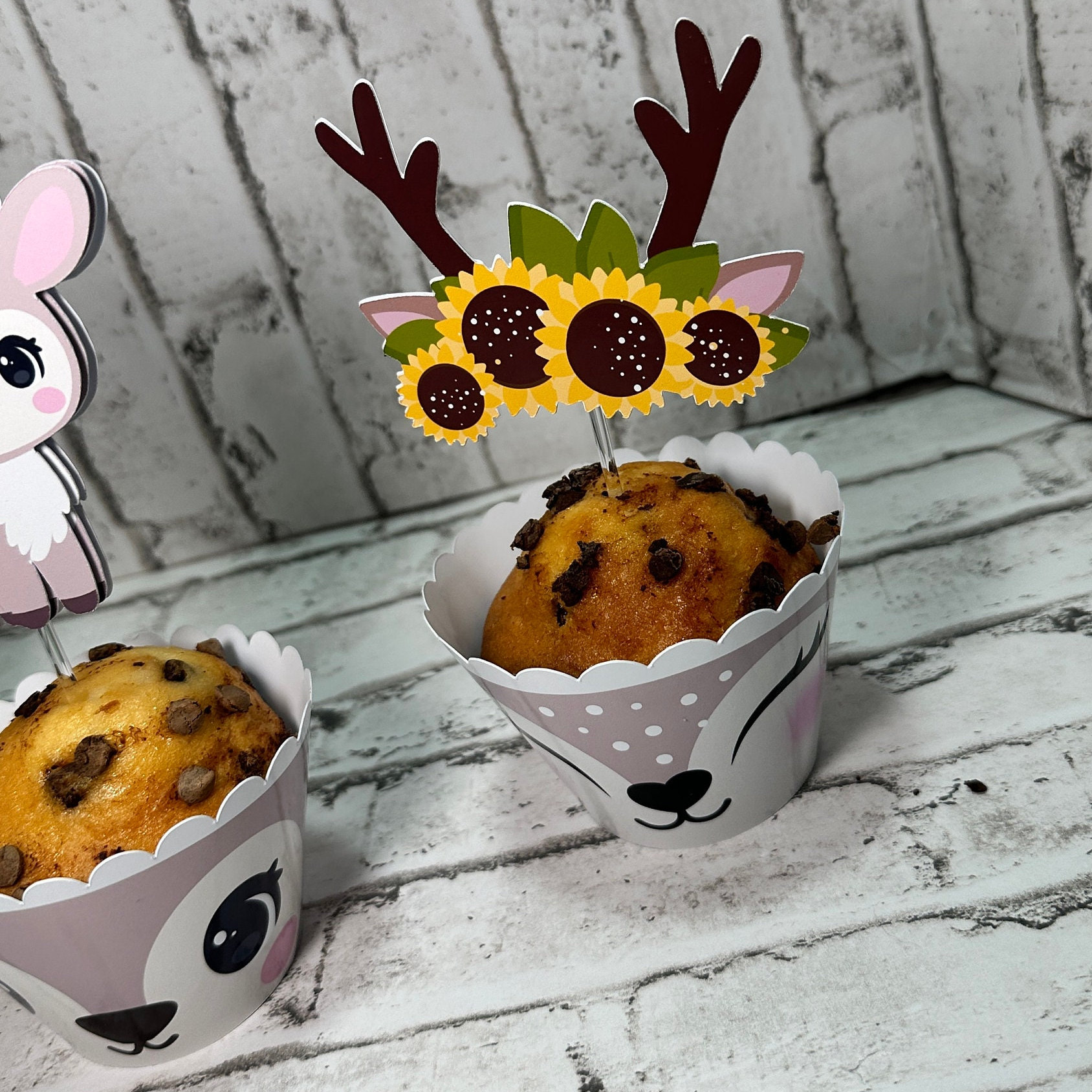 Woodland Cupcake Topper,forest Animal Party, Girl or Boy Baby Shower ...