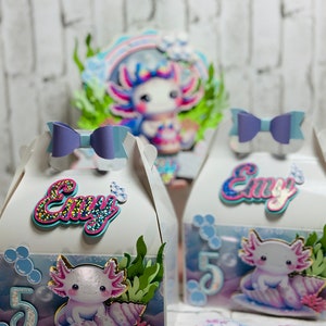 Axolotl Party Favors, Axolotl Favor Boxes, Axolotl Birthday Party ...