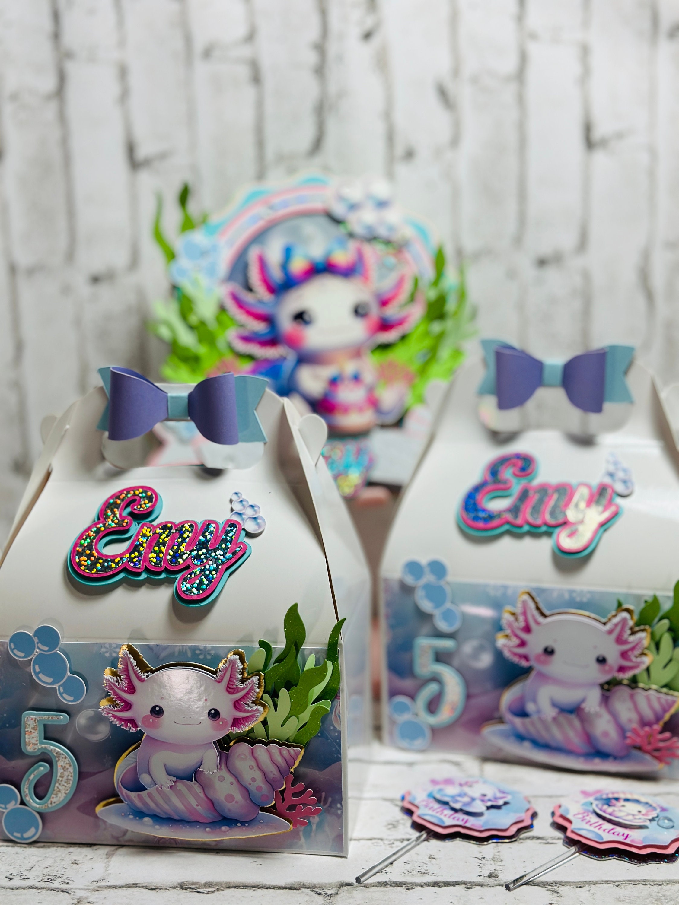 Axolotl Party Favors, Axolotl Favor Boxes, Axolotl Birthday Party ...