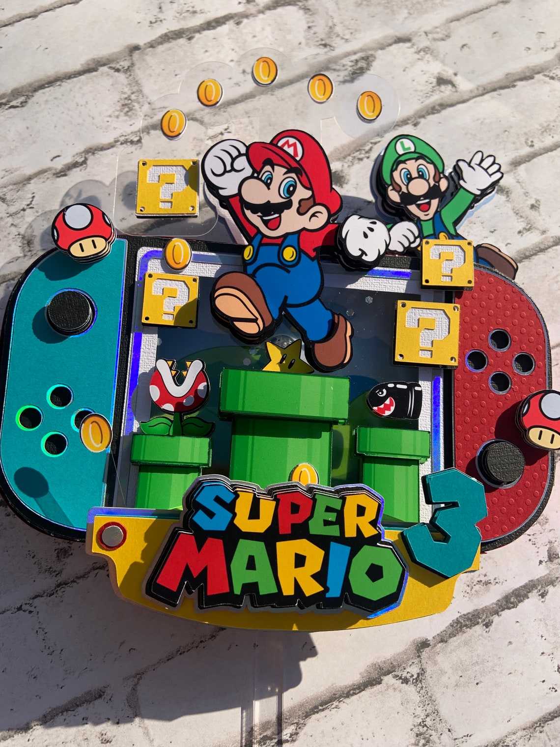 Super Mario Cake Topper, Mario Bros Cake Topper, Mario Cake Topper ...