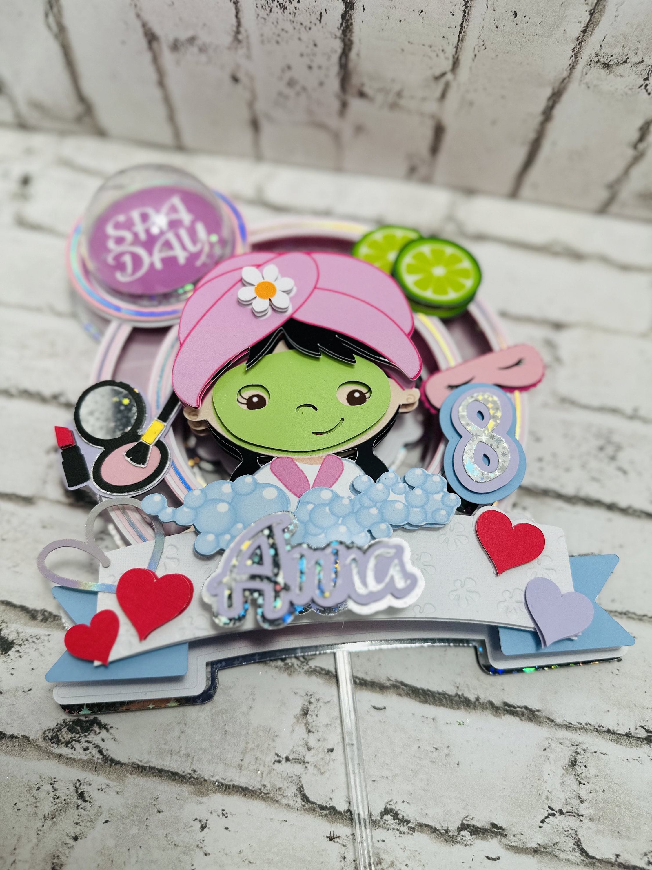 Spa Birthday Party Cake Topper, Spa Cake Topper, Spa Party, Girls Spa ...