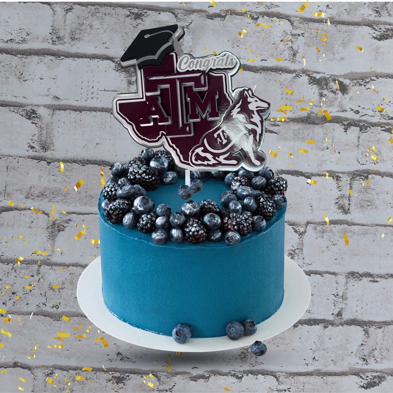 Texas ATM University Cake Topper, Graduation Cake Topper, Class of 2024 ...