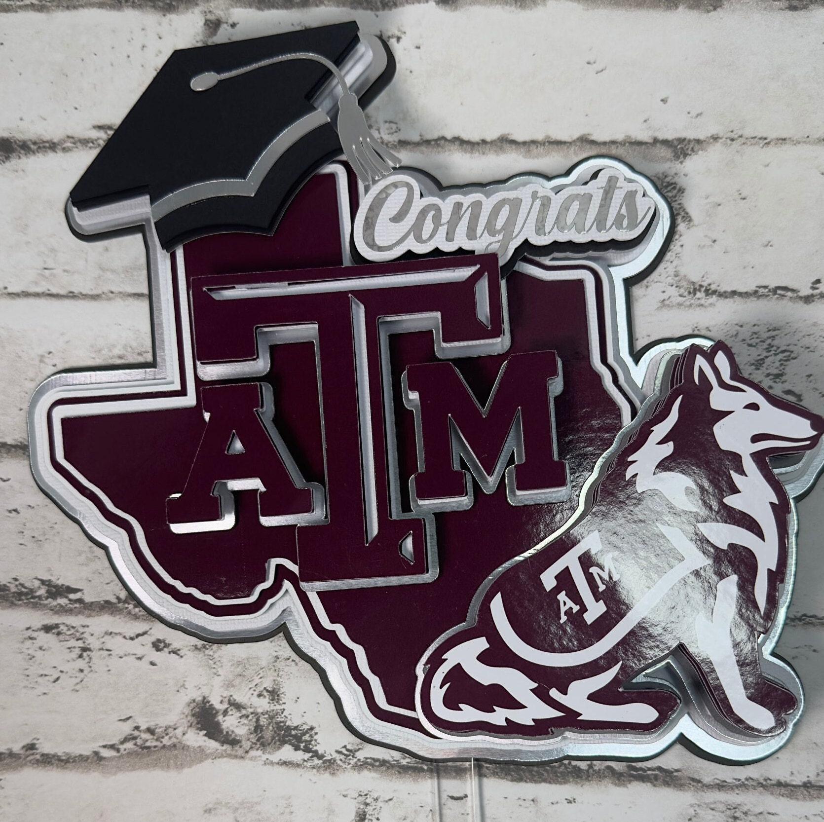 Texas ATM University Cake Topper, Graduation Cake Topper, Class of 2024 ...