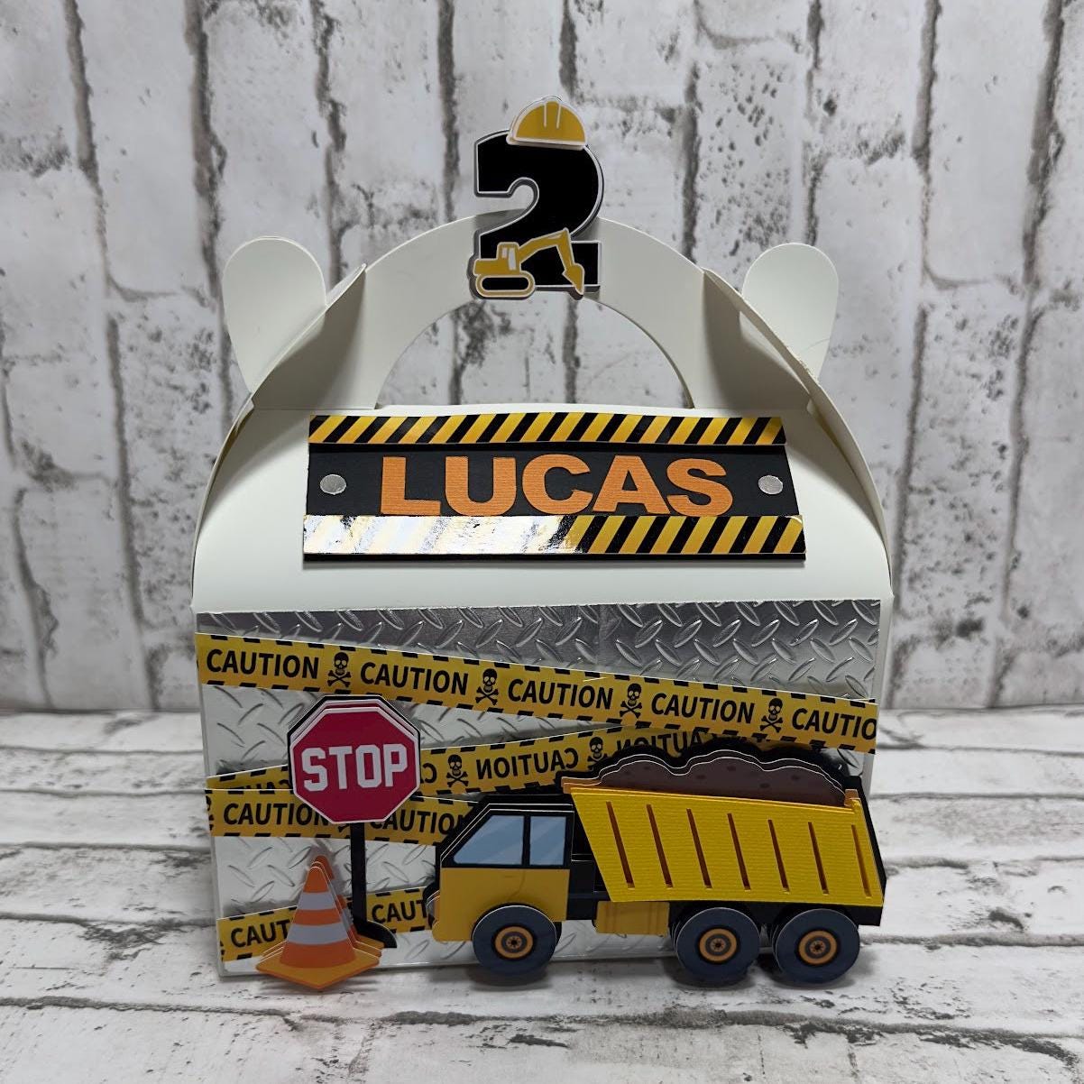 Construction Party Favor Boxes, Construction Favor Bags, Construction ...