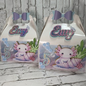 Axolotl Party Favors, Axolotl Favor Boxes, Axolotl Birthday Party ...