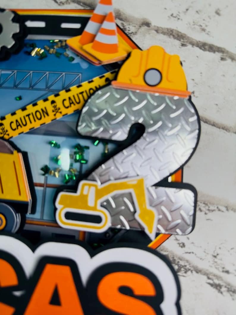 Construction Trucks Cake Topper, Construction Party, Trucks Theme Cake ...