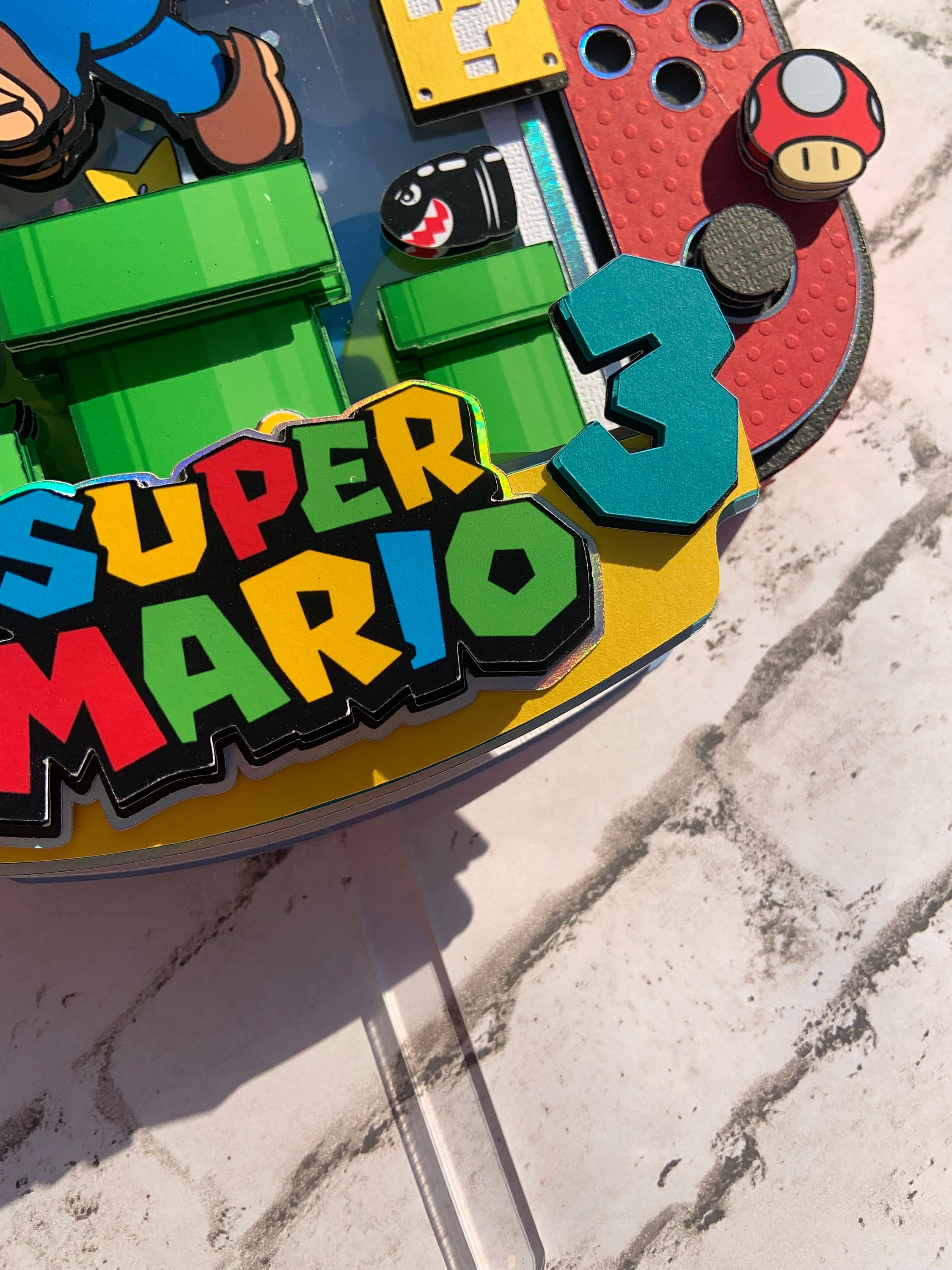 Super Mario Cake Topper, Mario Bros Cake Topper, Mario Cake Topper ...