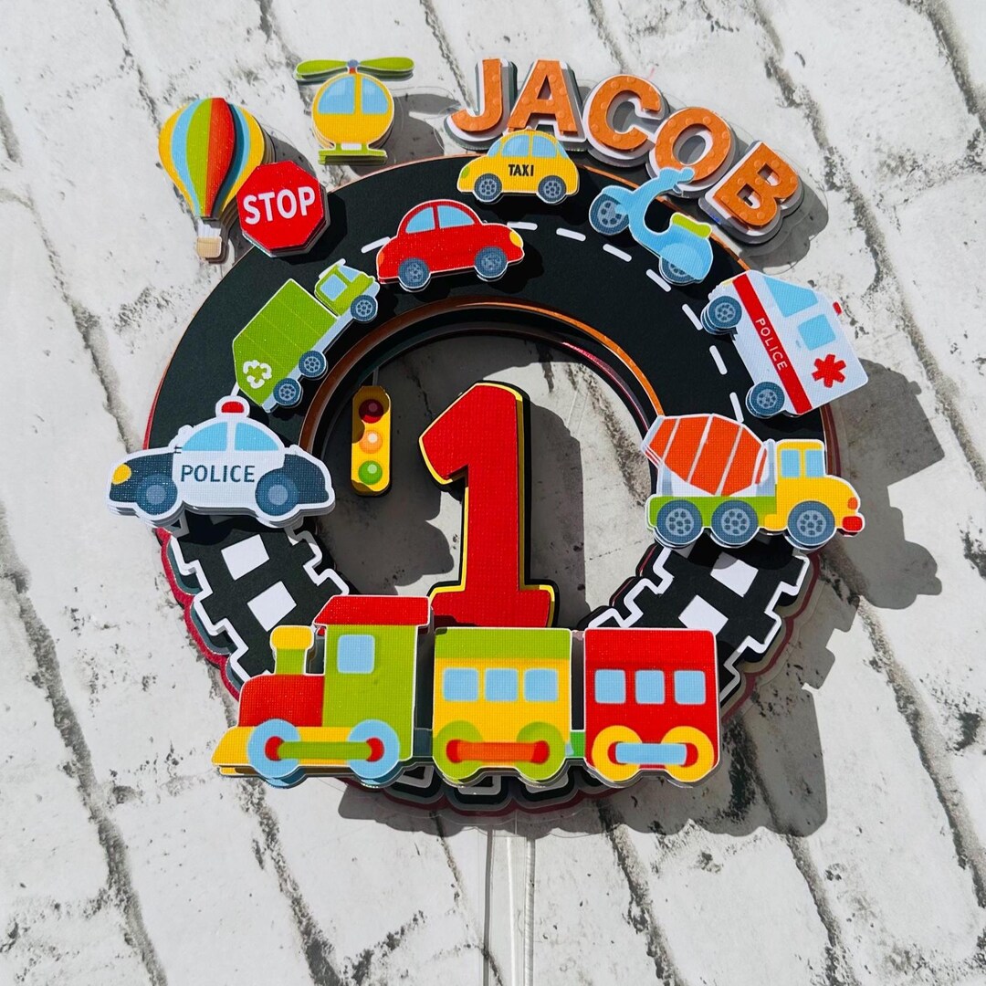 Transportation Cake Topper, Transportation Birthday Party ...
