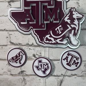Texas ATM University Cake Topper, Graduation Cake Topper, Class of 2024 ...