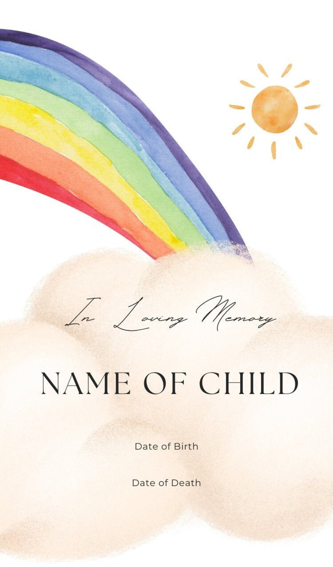 Rainbow Prayer Card - Etsy