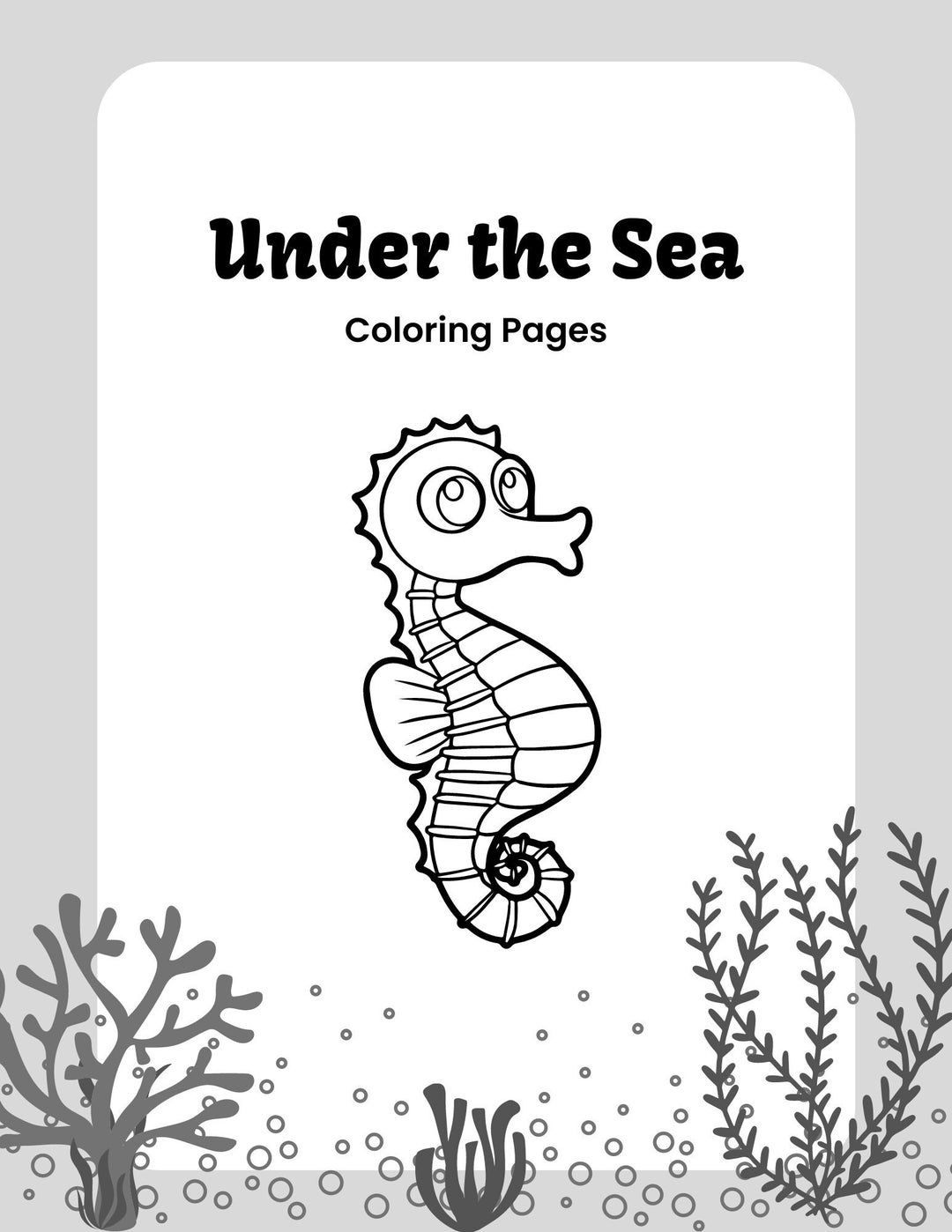 Under the Sea Coloring Book - Etsy