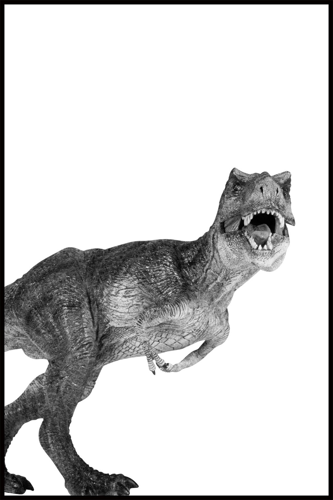 Dinosaurs Nursery Art Black and White T-rex Printable - Etsy