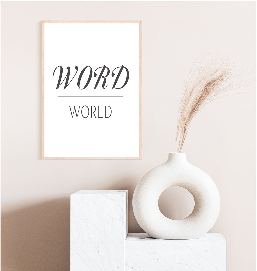 Word Over World Wall Art PRINTABLE DIGITAL DOWNLOAD - Etsy