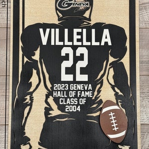 Custom Football Player Sign, Personalized Name Player Sign for High ...