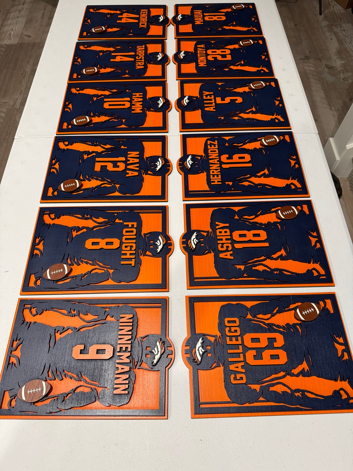 Custom Football Player Sign Team Order - Etsy