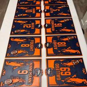 Custom Football Player Sign Team Order - Etsy