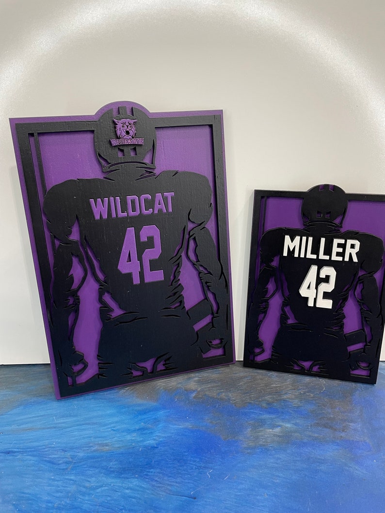 Custom Football Player Sign Personalized Name Player Sign for - Etsy
