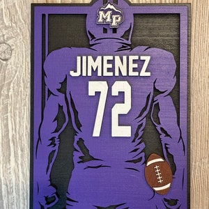 Custom Football Player Sign, Personalized Name Player Sign for High ...