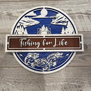 Gone Fishing Sign, Fishing Sign, Custom Fishing Plaques, Fishing Gift ...