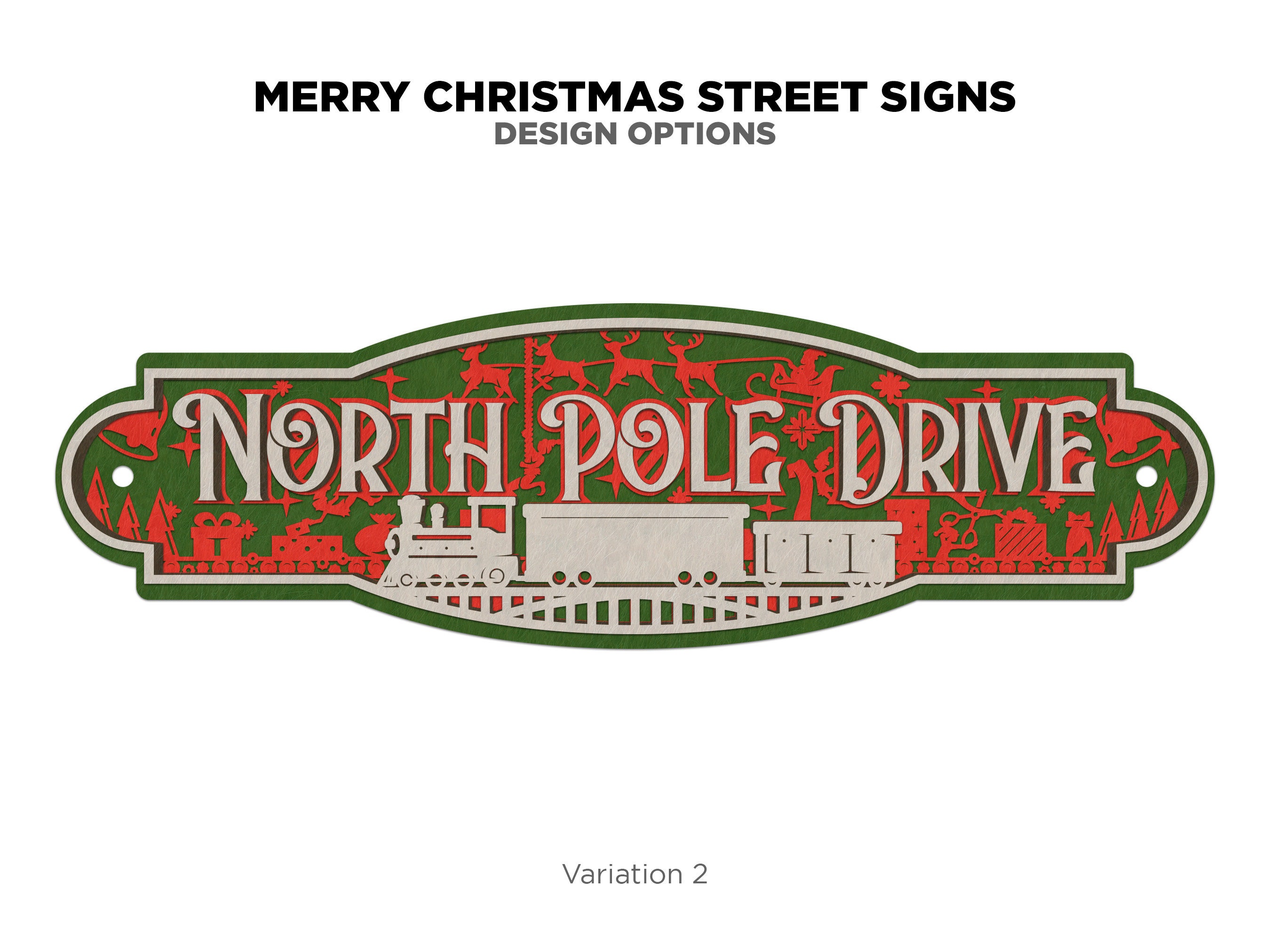 Christmas Street Sign, Personalized Christmas Sign, Merry Christmas ...