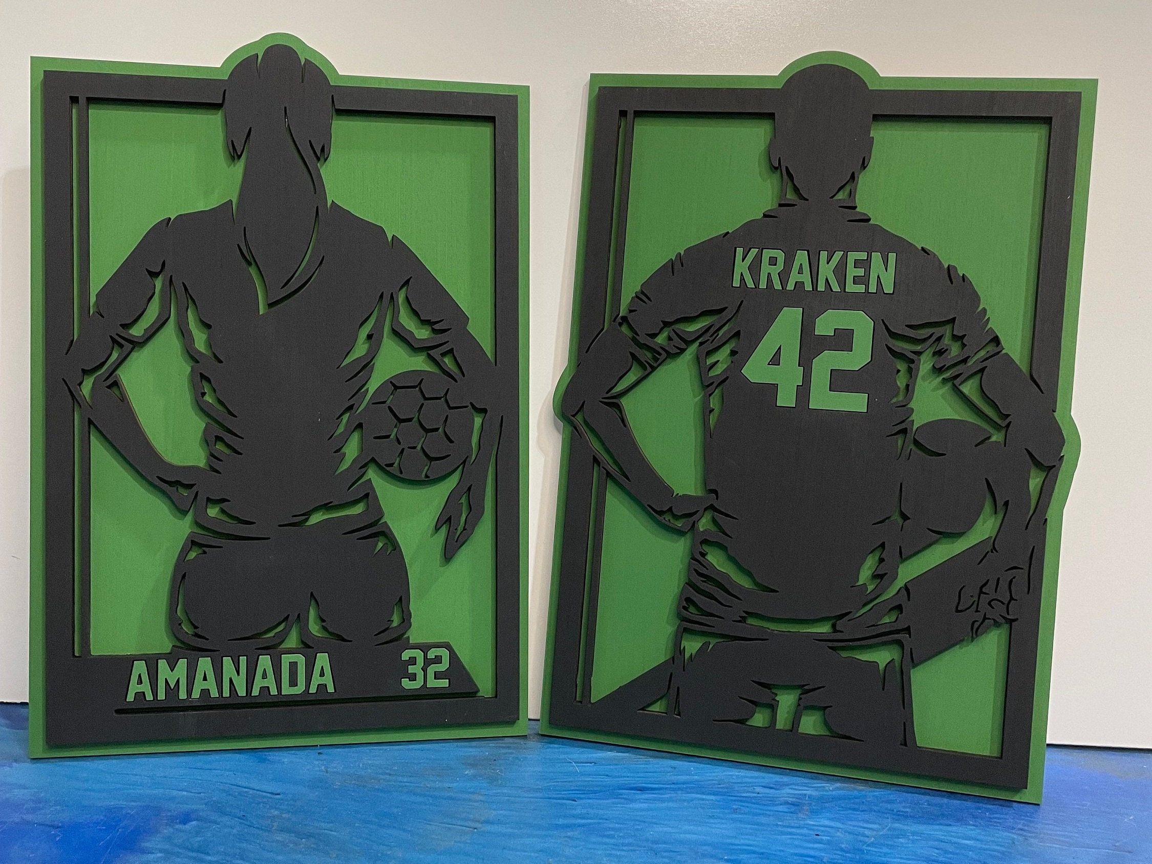 Custom Soccer Player Sign, Personalized Name Player Sign for Seniors ...