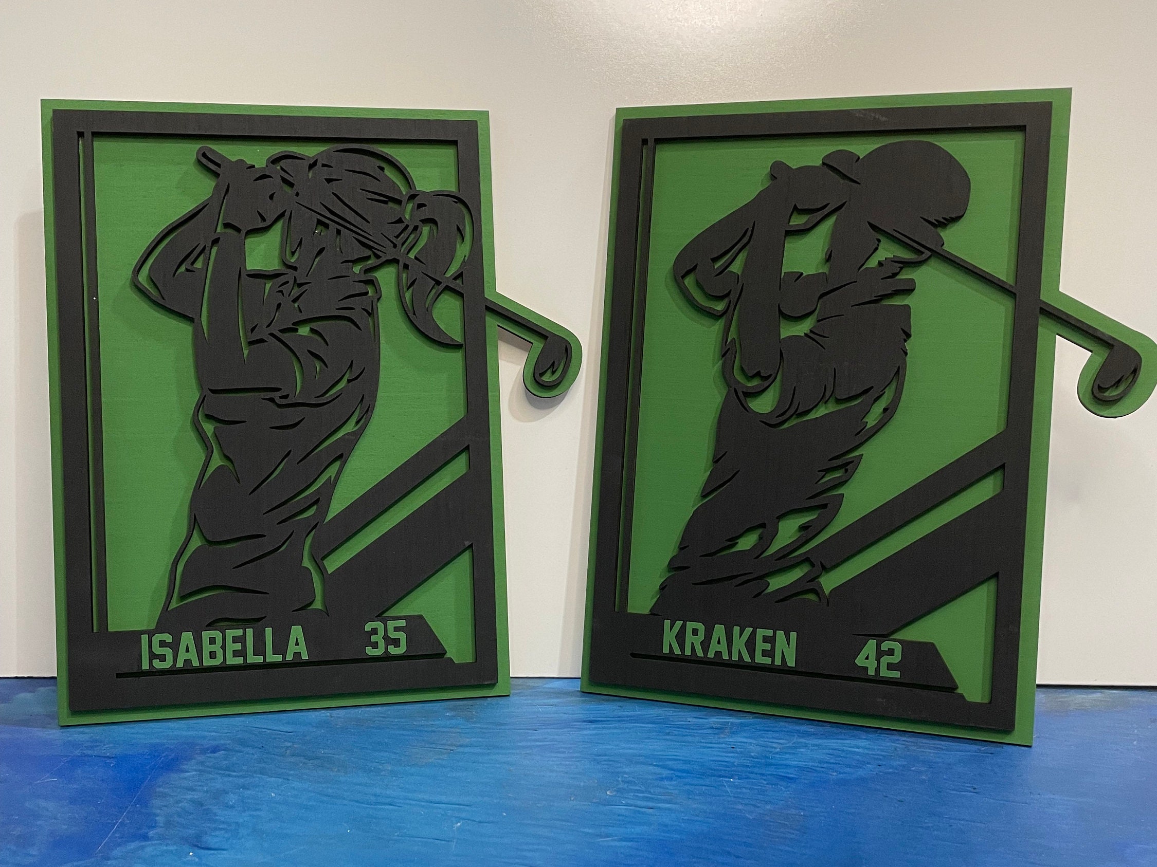 Custom Golf Player Sign, Personalized Name Sign for Seniors, Golf Coach ...