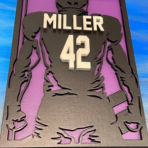 Custom Football Player Sign, Personalized Name Player Sign for High ...