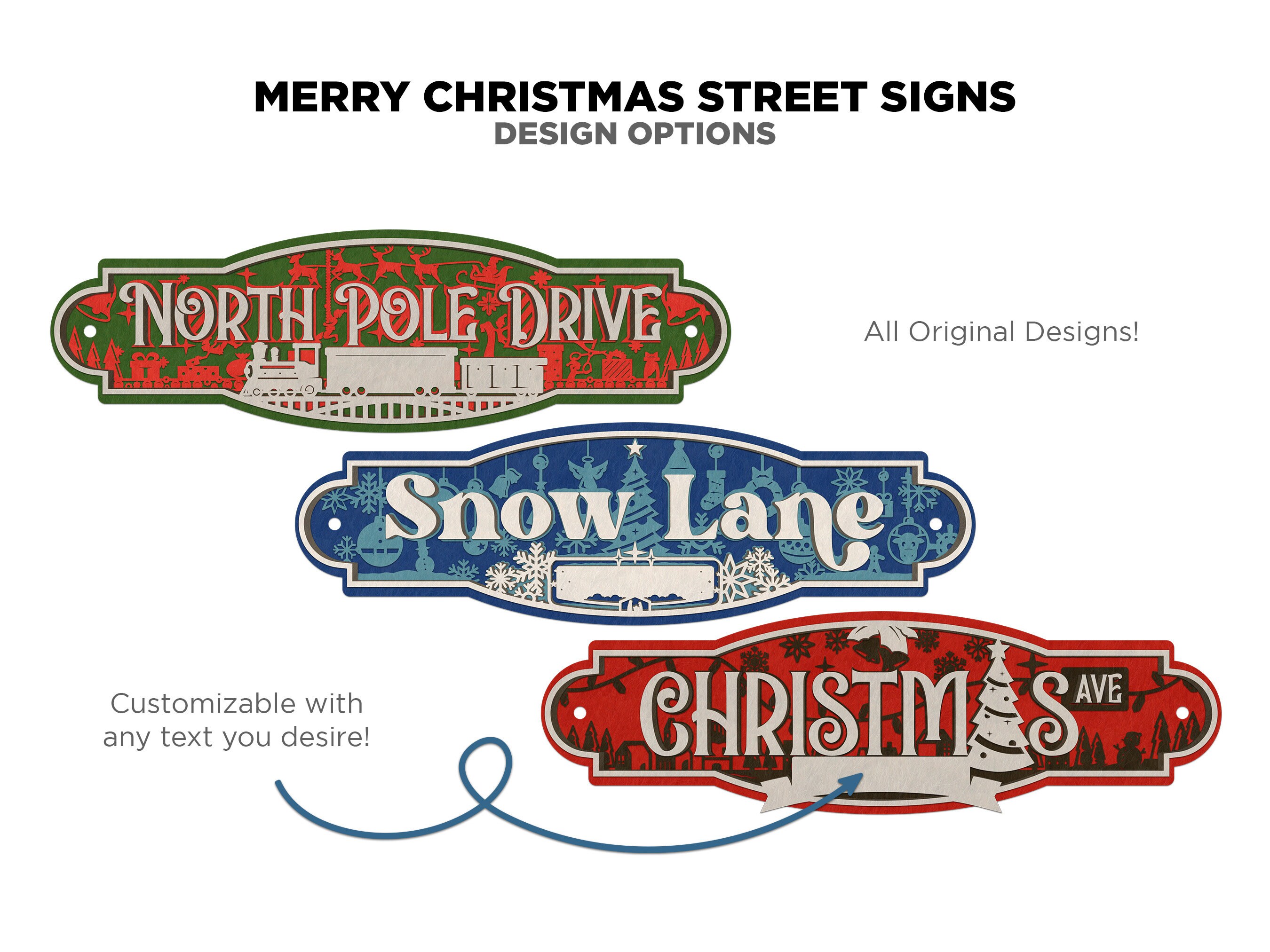 Christmas Street Sign, Personalized Christmas Sign, Merry Christmas ...