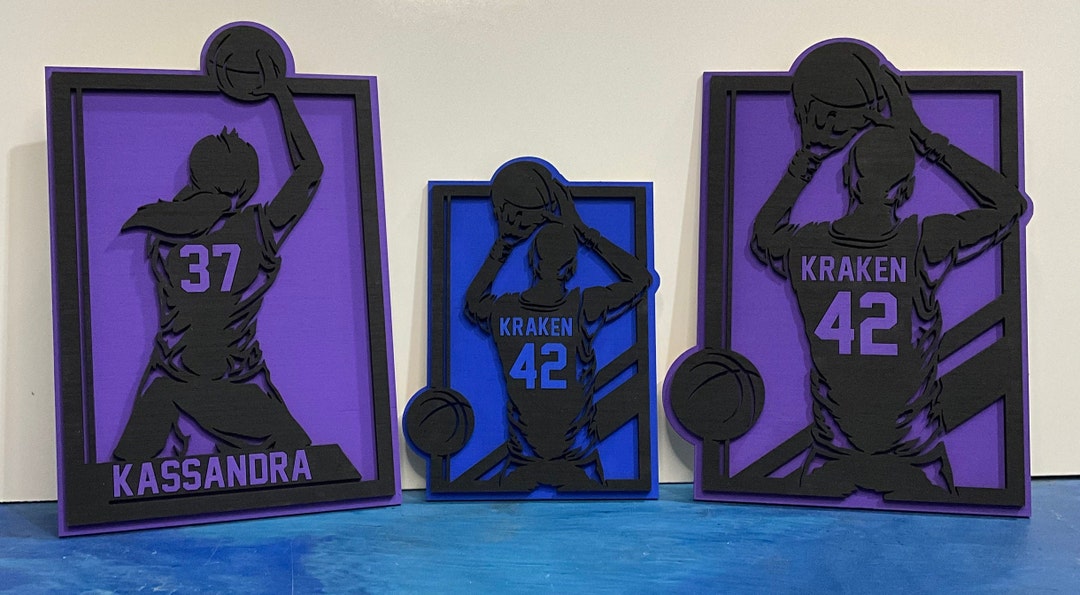 Custom Basketball Player Sign, Personalized Name Sign for Seniors ...