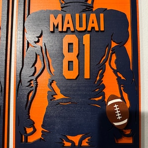 Custom Football Player Sign, Personalized Name Player Sign for High ...