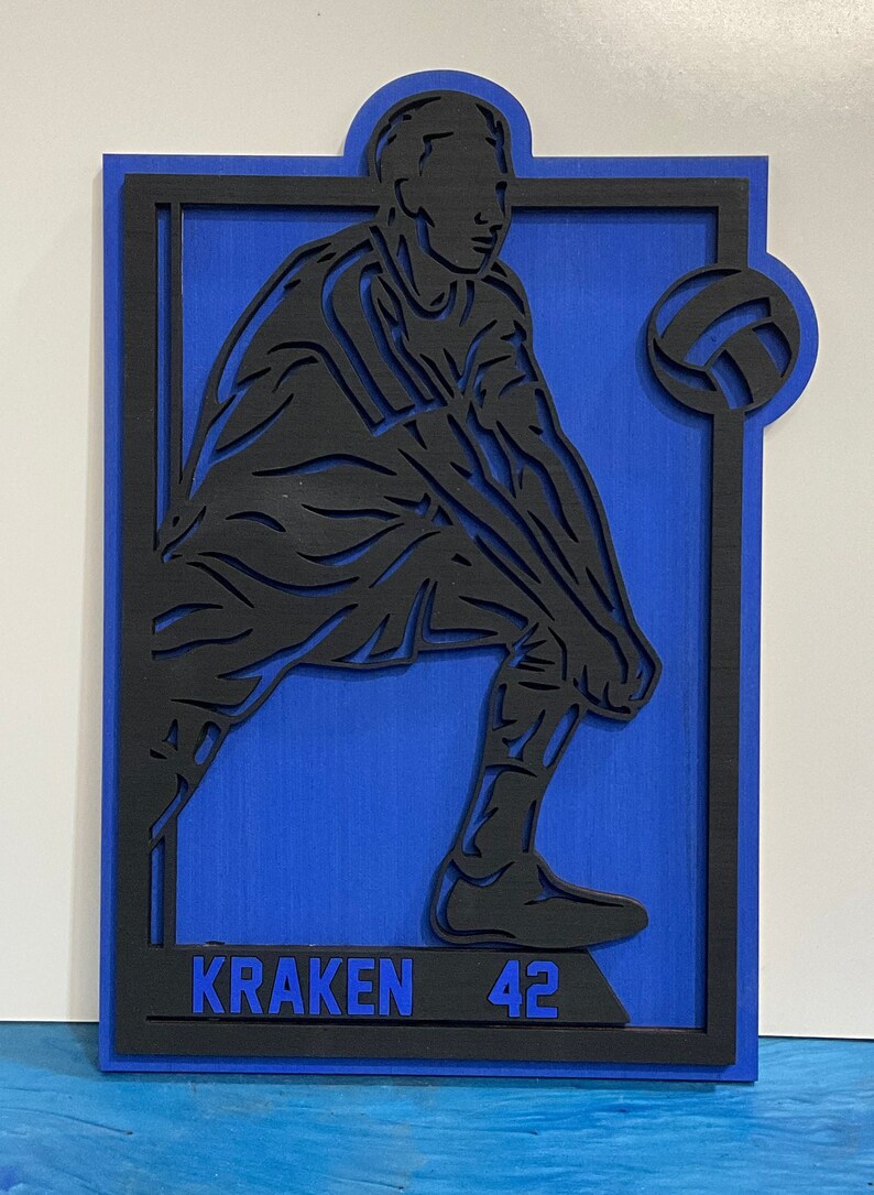 Custom Volleyball Player Sign, Personalized Name Sign for Seniors ...