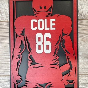 Custom Football Player Sign, Personalized Name Player Sign for High ...