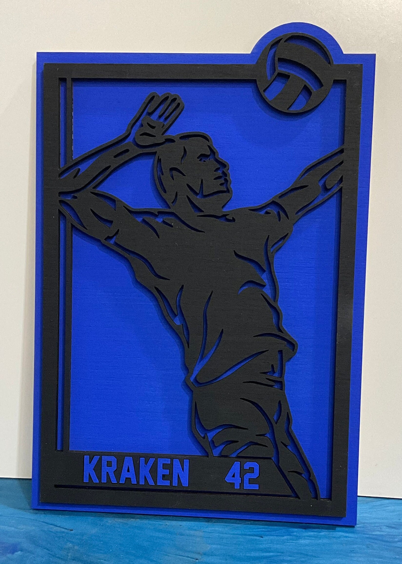 Custom Volleyball Player Sign, Personalized Name Sign for Seniors ...