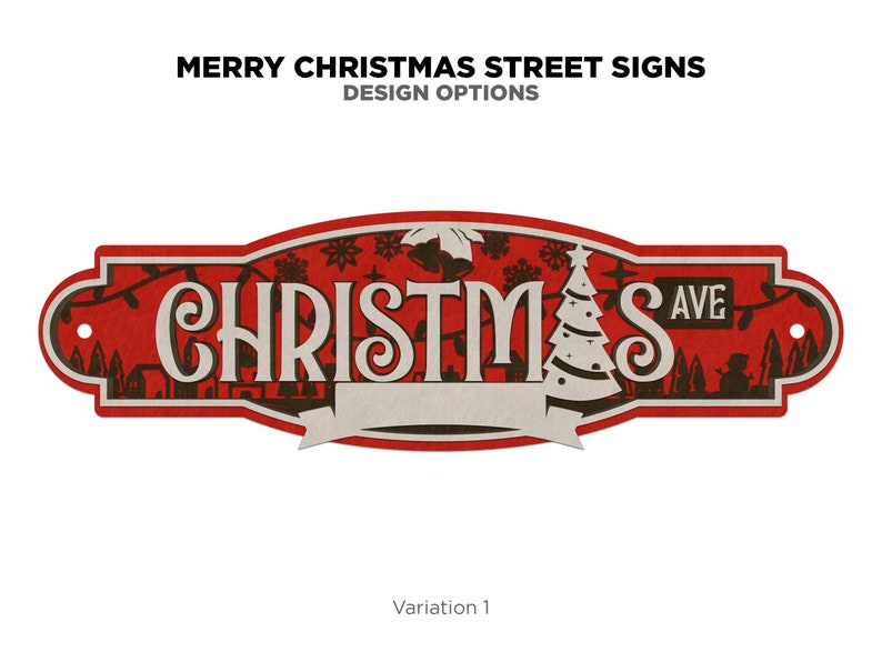Christmas Street Sign, Personalized Christmas Sign, Merry Christmas ...