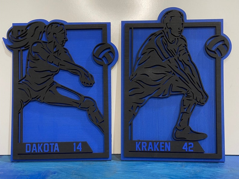 Custom Volleyball Player Sign, Personalized Name Sign for Seniors ...