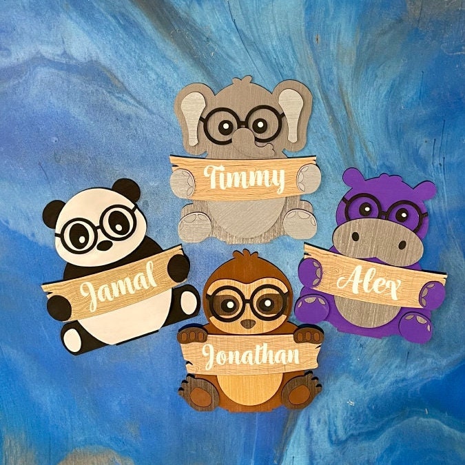 Personalized Kids Name Zoo Animal Sign - Etsy